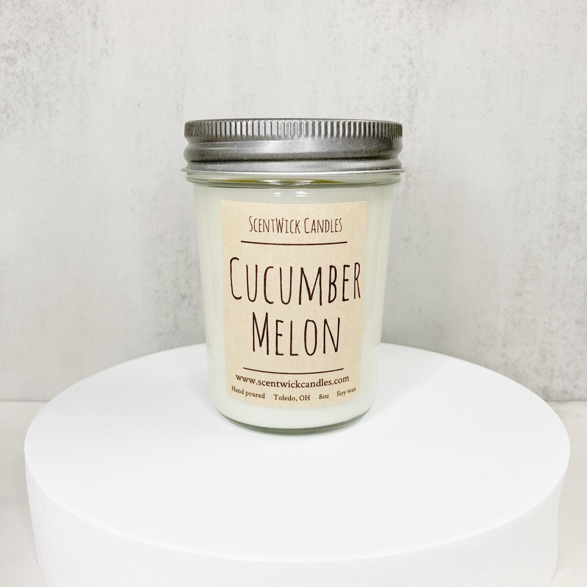 Cucumber Melon Handmade Natural Soy Summer Candle | ScentWick Candles ...