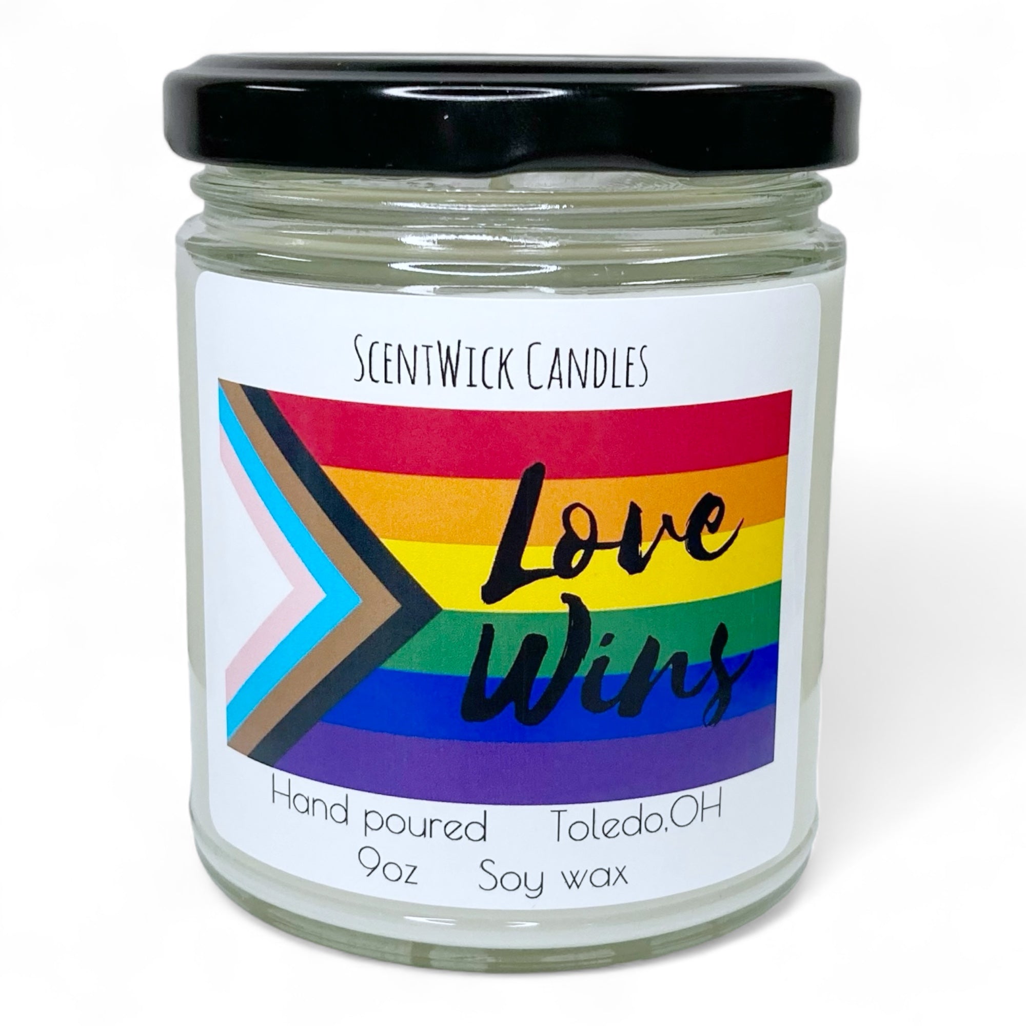 Gay Pride Candle – Love Wins with Pride Flag | Fresh & Soothing Scent ...
